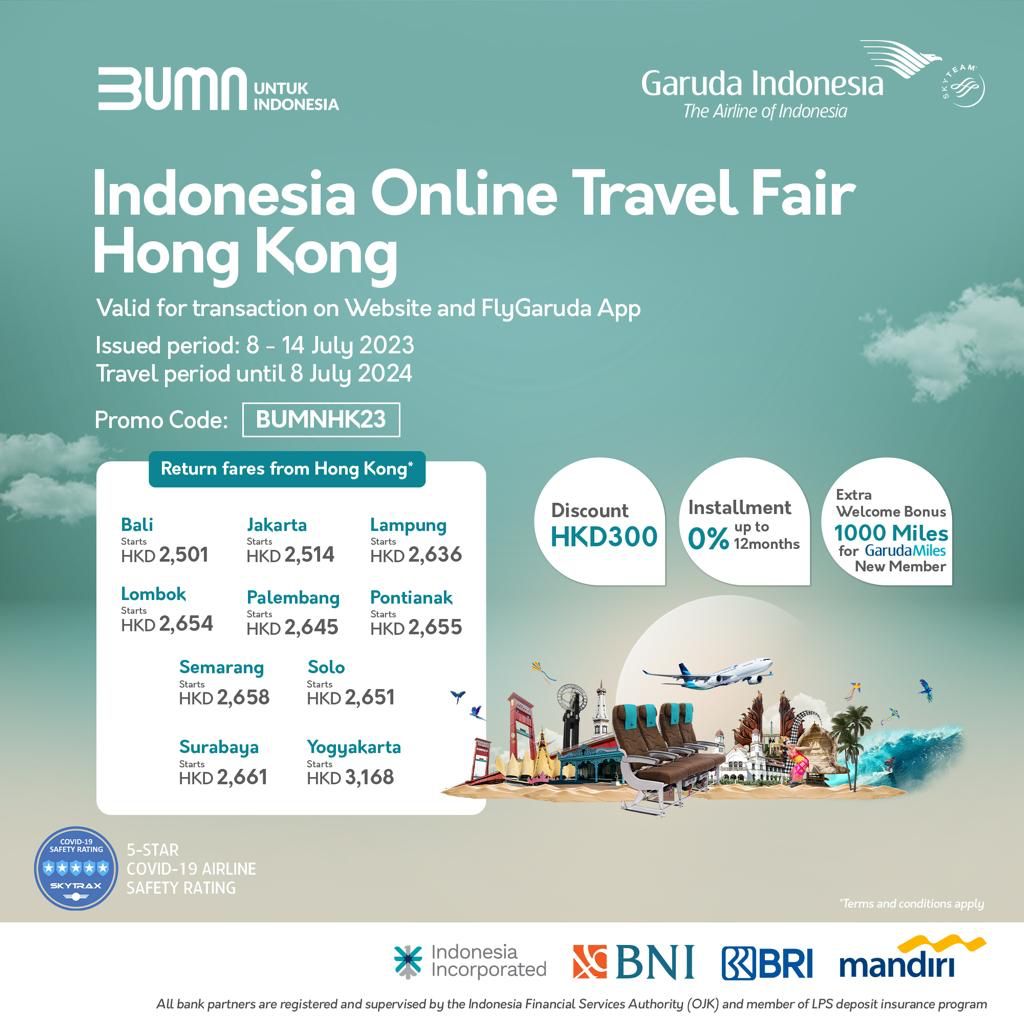 Garuda Luncurkan Indonesia Online Travel Fair Hong Kong - Bisnistoday