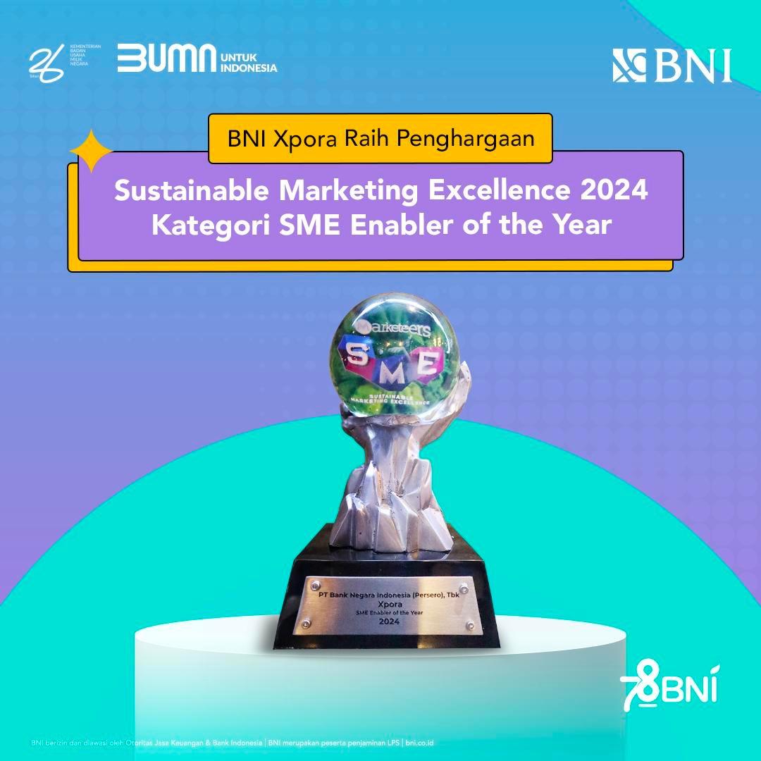 BNI Xpora Raih Penghargaan SME Enabler of the Year 2024 dari Majalah ...
