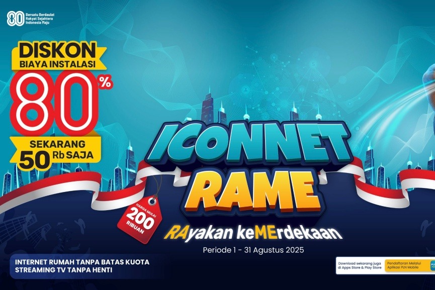 Sambut Kemerdekaan RI ke-80, PLN Icon Plus Gelar Promo “ICONNET RAME ...